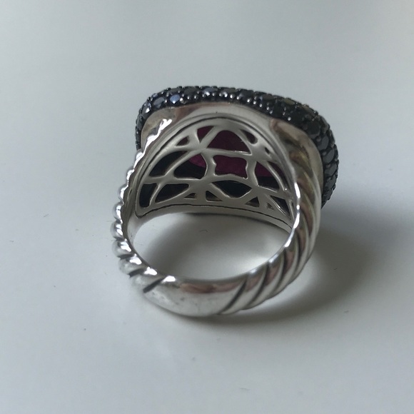 David Yurman | Jewelry | David Yurman Ruby Black Diamond Ring 8k Gold ...